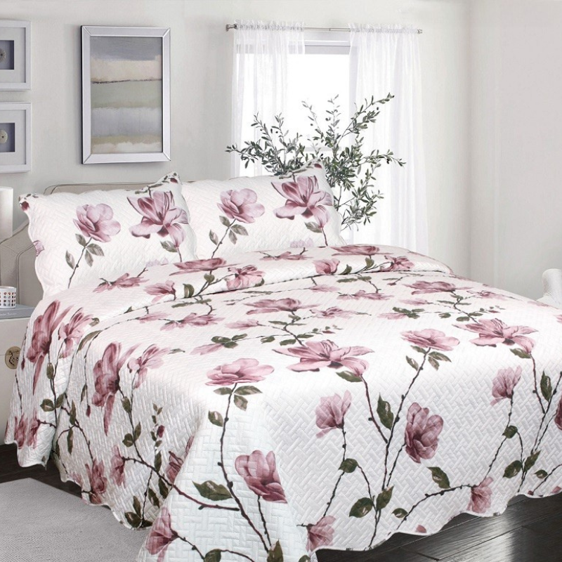 Colcha Flor Rosa - Mafeli Home